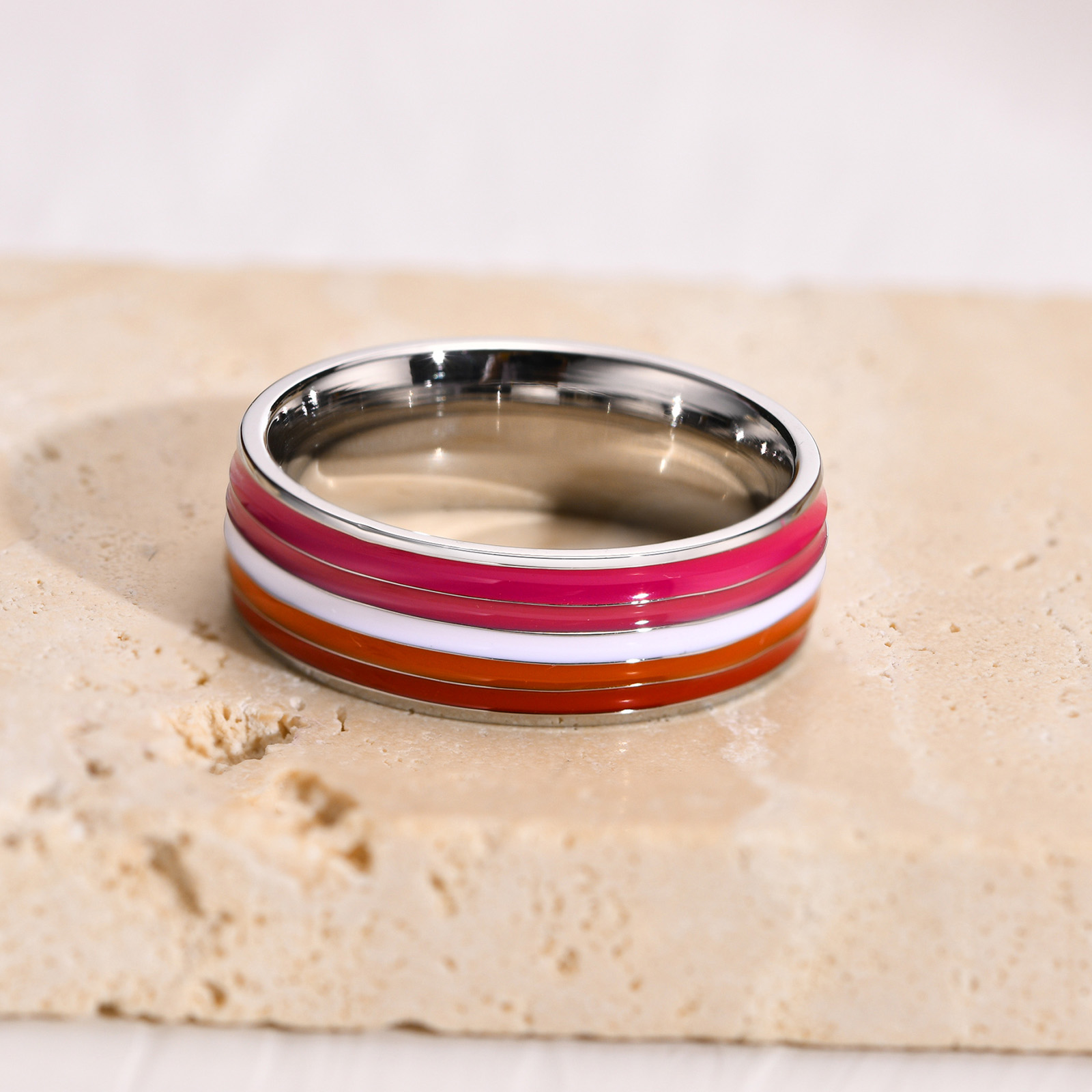 Prideoutlet Rings Stainless Steel Lesbian Pride Ring
